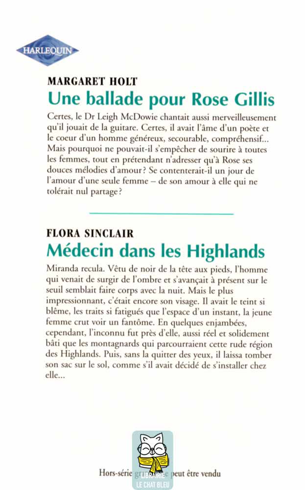 Une ballade pour Rose Gillis / Médecin dans les Highlands - Livre Harlequin