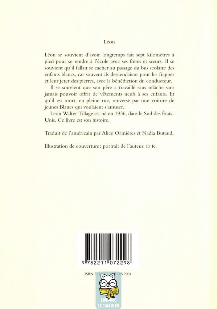 Léon (Leon Walter Tillage) - Livre de l'École des loisirs